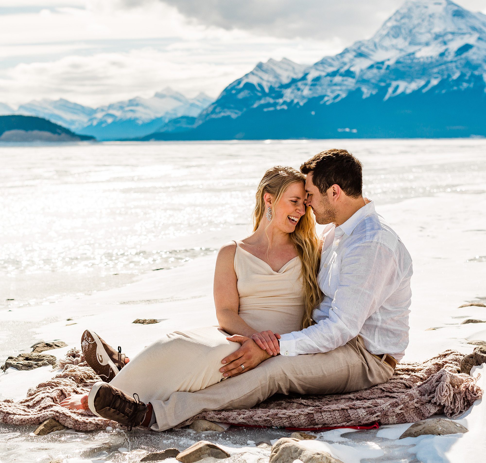 Lynette and Tarren Elopement | Elena Evelyn Photography | Abraham Lake ...